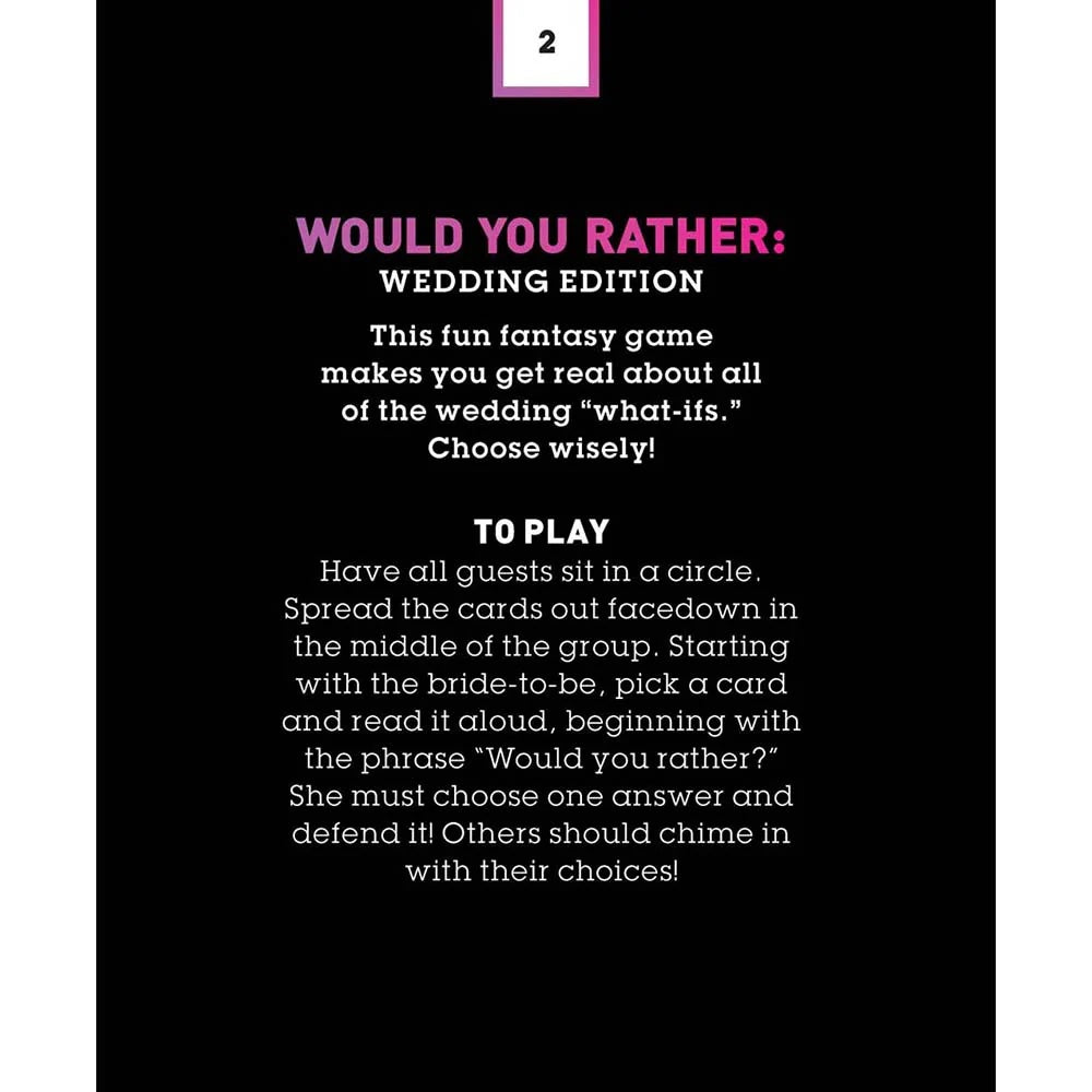 Bachelorette Party Games by COSMO