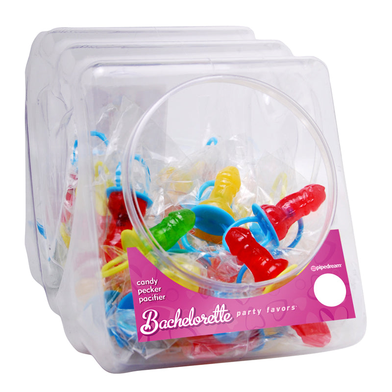 A 48 Piece Case of Candy Pecker Pacifiers at Bachelorette.com