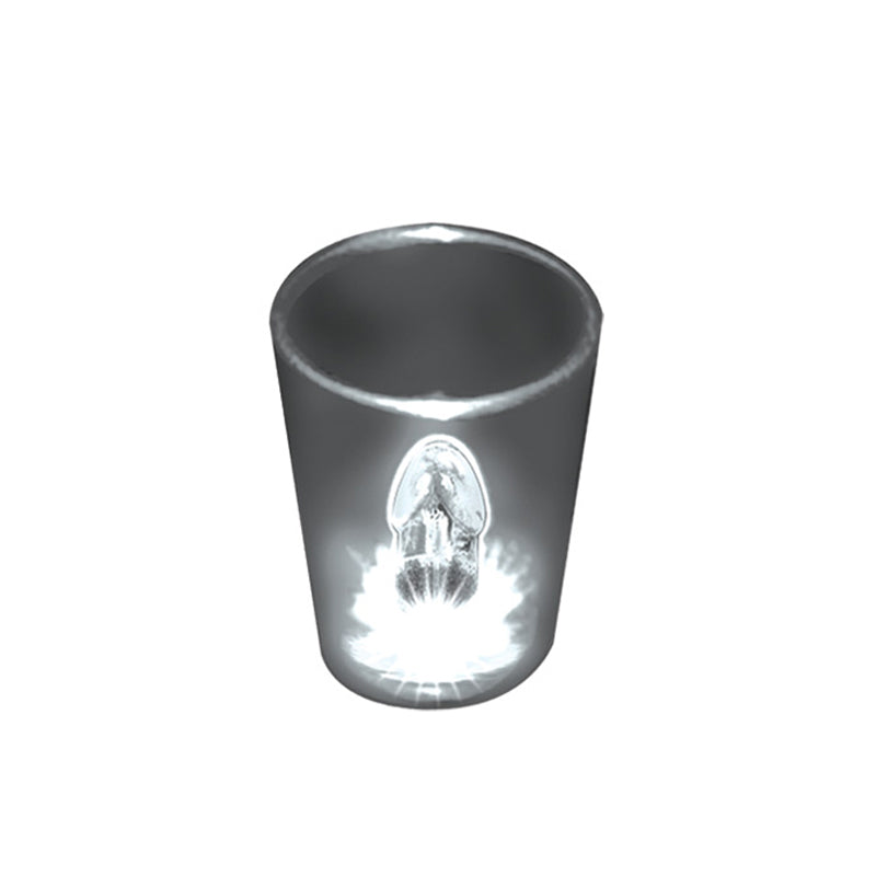 Light Up Penis Shot Glass - Clear at Bachelorette.com